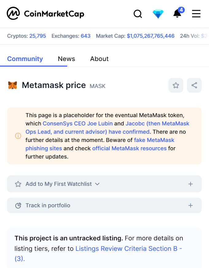 CryptoDuck 🔴 on Twitter: "ใครสนใจหลักเกณฑ์ในการ list เหรียญของ CMC ศึกษาได้ที่ https://support ...