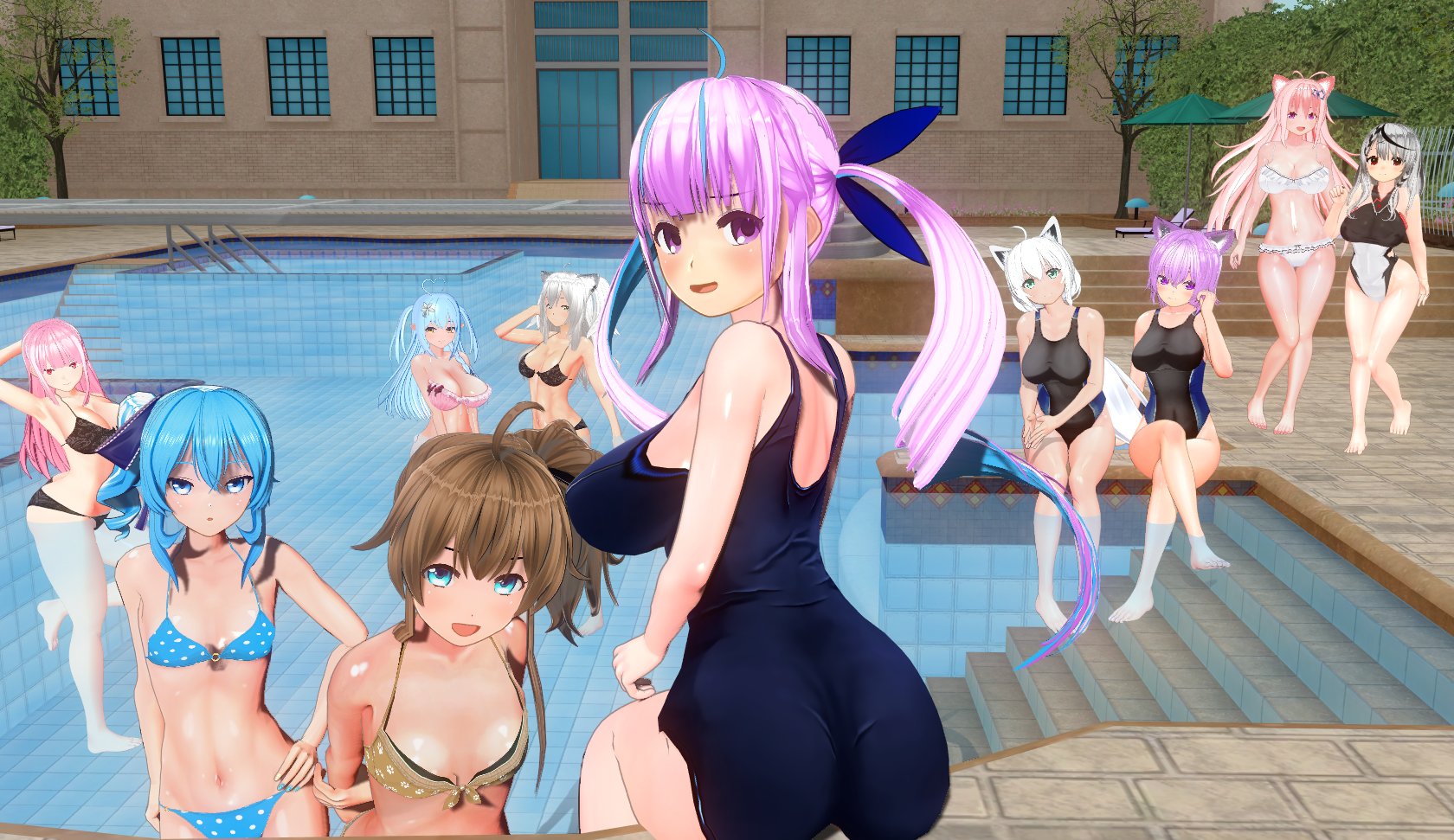 焔 on Twitter: "お題「 プール 」 本日のホ 水着撮影会場はコチラです #COM3D2 #cm3d版深夜の真剣エディット60分一本勝負 https://t.co ...