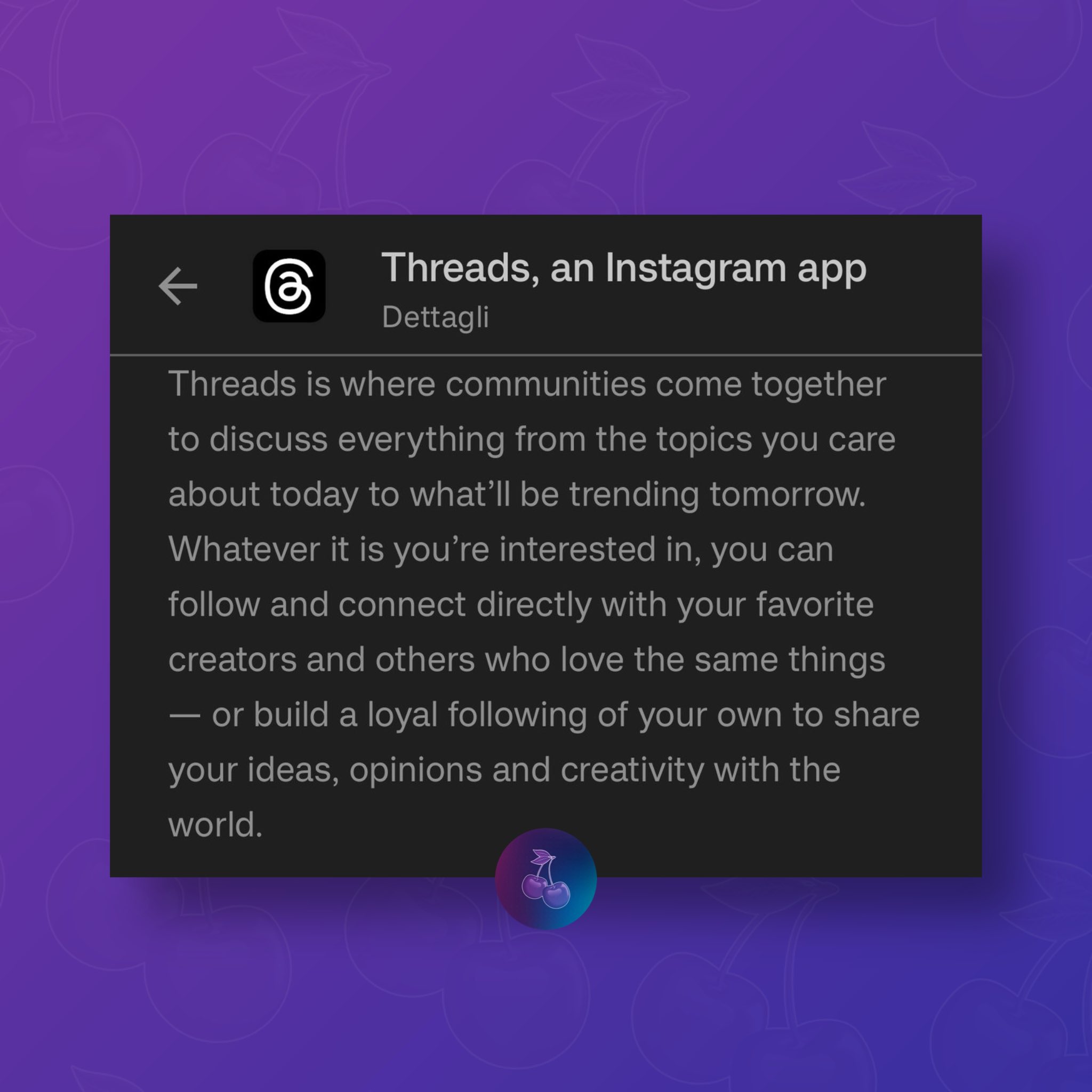 Pop Base on Twitter: "Official description of Threads, Instagram's Twitter rival app. https://t ...
