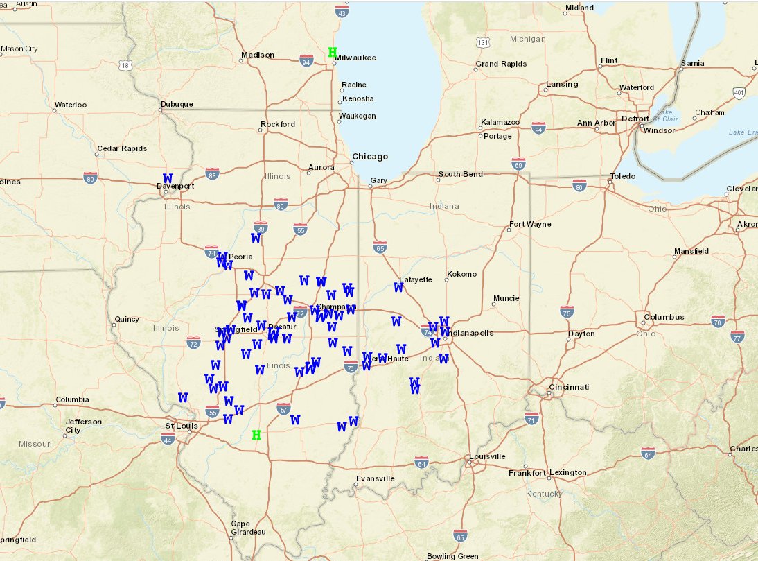 TDS Weather on Twitter: "Lots of damaging wind reports across central IL into IN over the past 3 ...