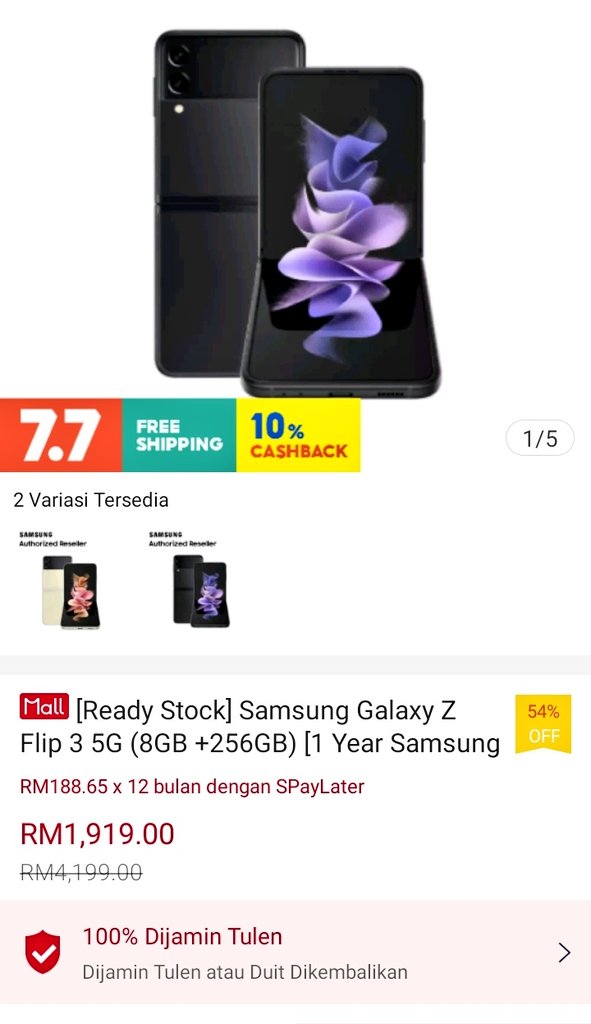FoodPornMalaysia on Twitter: "RT @joeboyking93: Kaw2 jatuh harga Samsung Galaxy Z Flip 3 ni ...