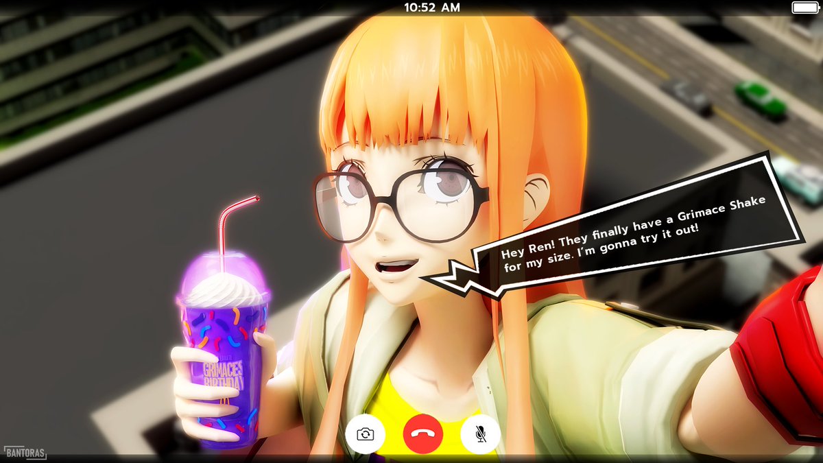 Bantoras on Twitter: "The gigantic Futaba finally gets her hands on the hip new drink that ...