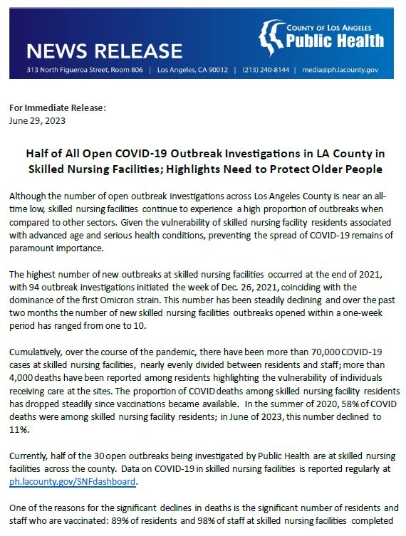 LA Public Health on Twitter: "Half of All Open COVID-19 Outbreak ...