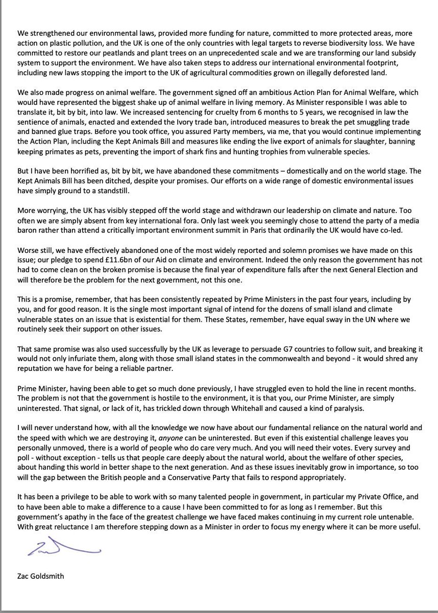 henry cooke on Twitter: "quite a brutal resignation letter"