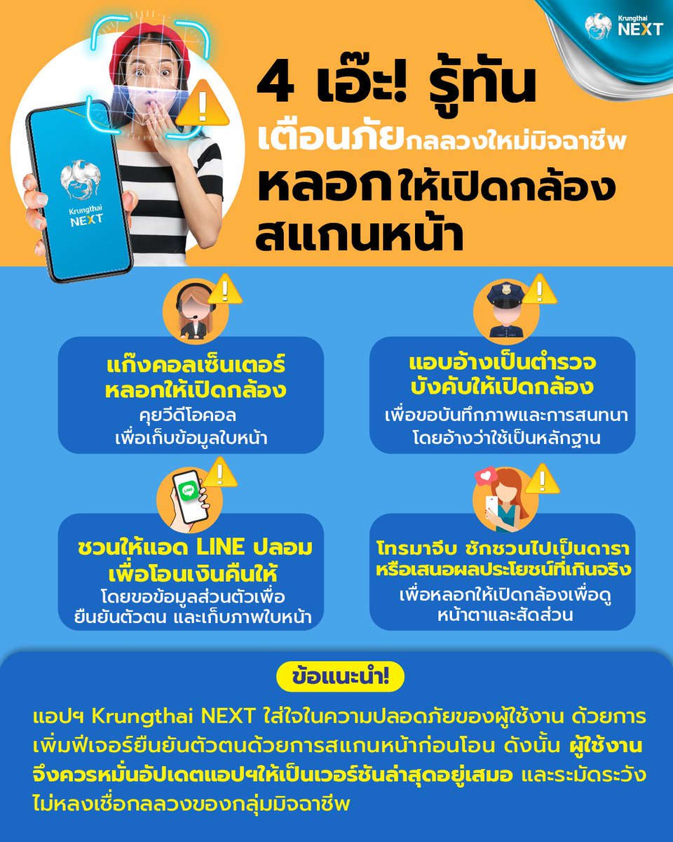 Krungthai Care On Twitter เตือนภัย 4 เอ๊ะ ที่ต้องรู้ทันกลลวงของ