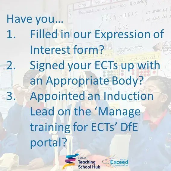 Exceed Teaching School Hub on Twitter: "Do you have an ECT signing up for our ECF Programme in ...