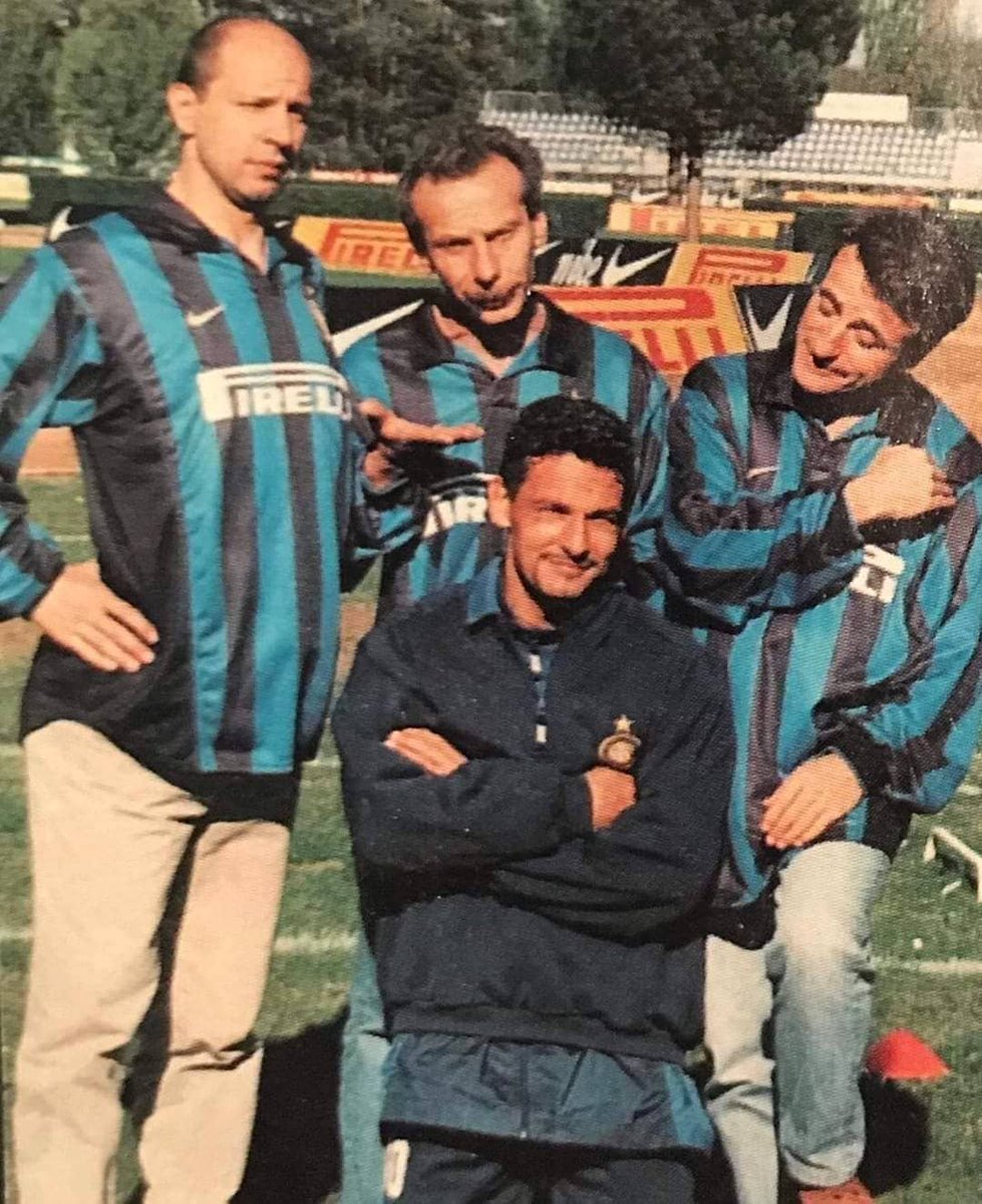 90s Football on Twitter: "Roberto Baggio with Italian comedians Aldo, Giovanni and Giacomo."