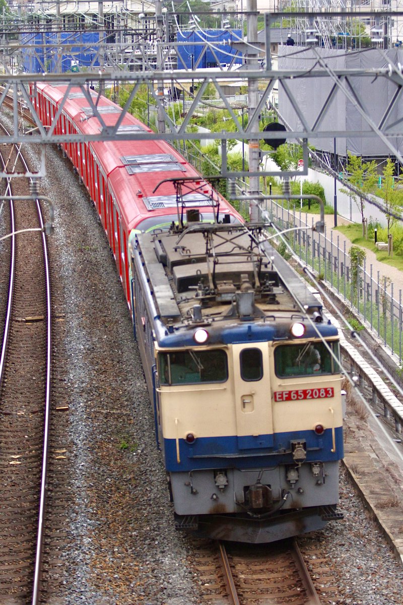 65大好きや！ on Twitter: "ご近所でのEF65おっかけ(*´∀`)＊ 05/06/30（金）9866レ 東京メトロ丸の内線2000系甲種輸送 EF65 2083 ＋ 東京地下鉄 ...