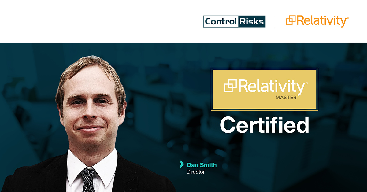Relativity on Twitter: "RT @Control_Risks: We are delighted that Dan Smith has been recognised ...
