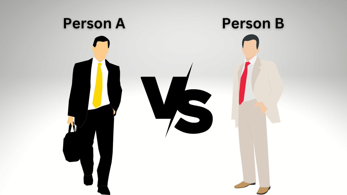 Person A: Earns a 6 figure salary. Person B: Bought a business turning ...