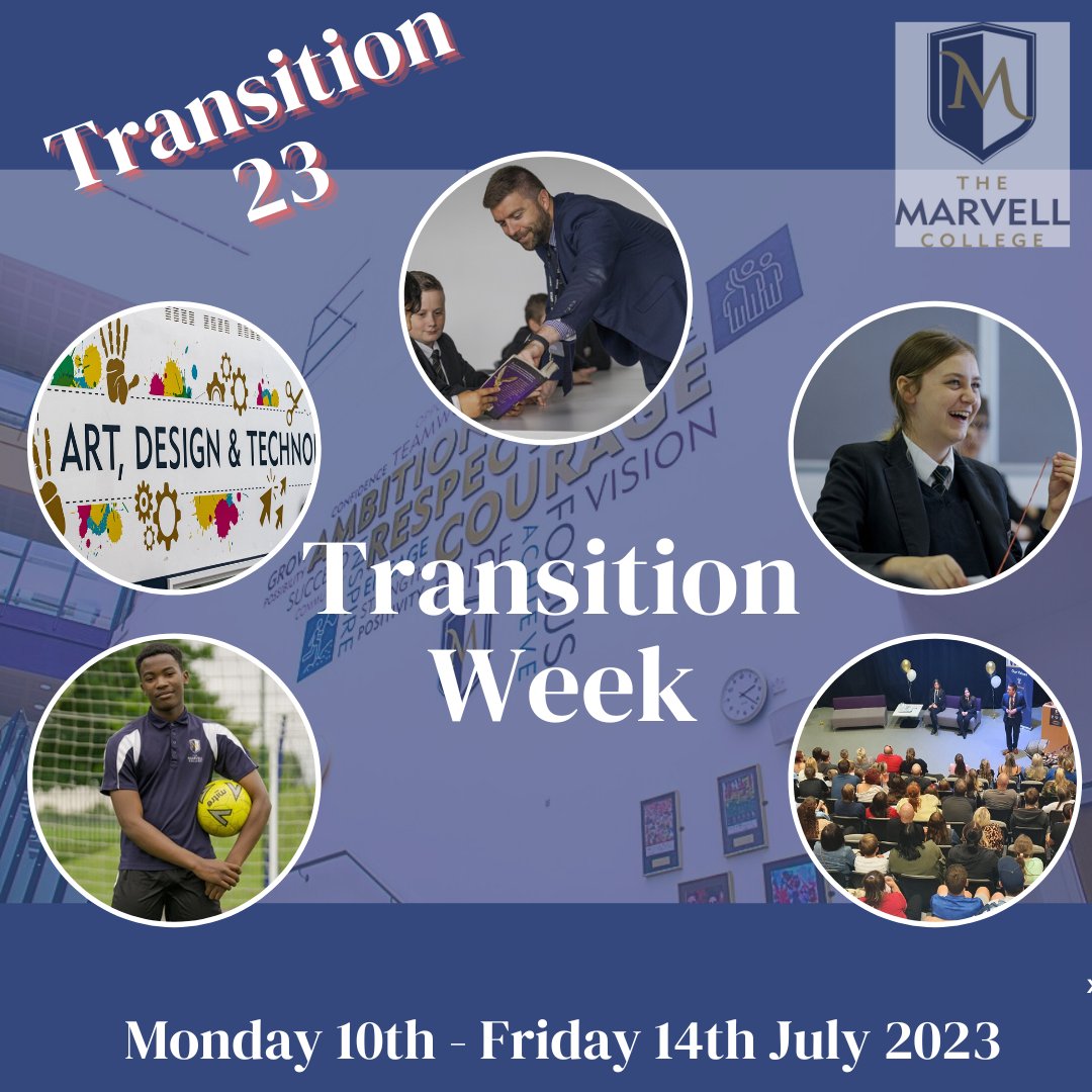 The Marvell College on Twitter: "Year 6 Transition Week begins on Monday 10th July 2023. We look ...