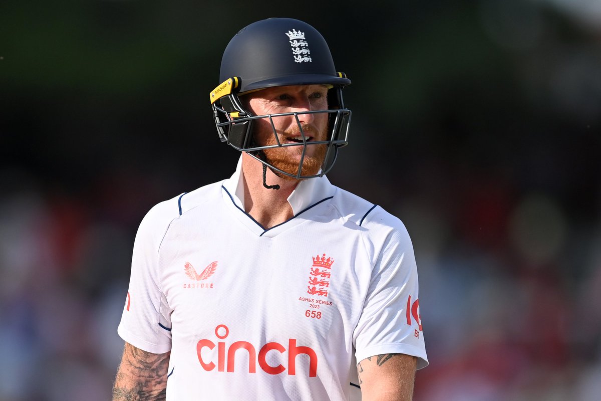 Ben Stokes dismissed on the first ball he faces today. He departs for ...