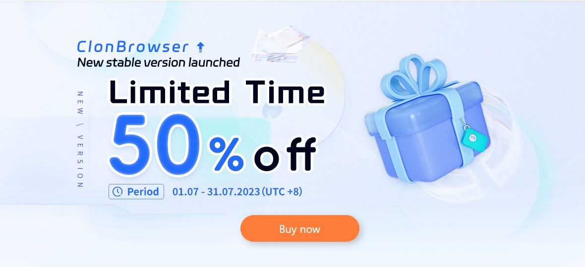 clonbrowser on Twitter: "👏ClonBrowser offers a limited-time 50% discount on all versions! 🤗1 ...