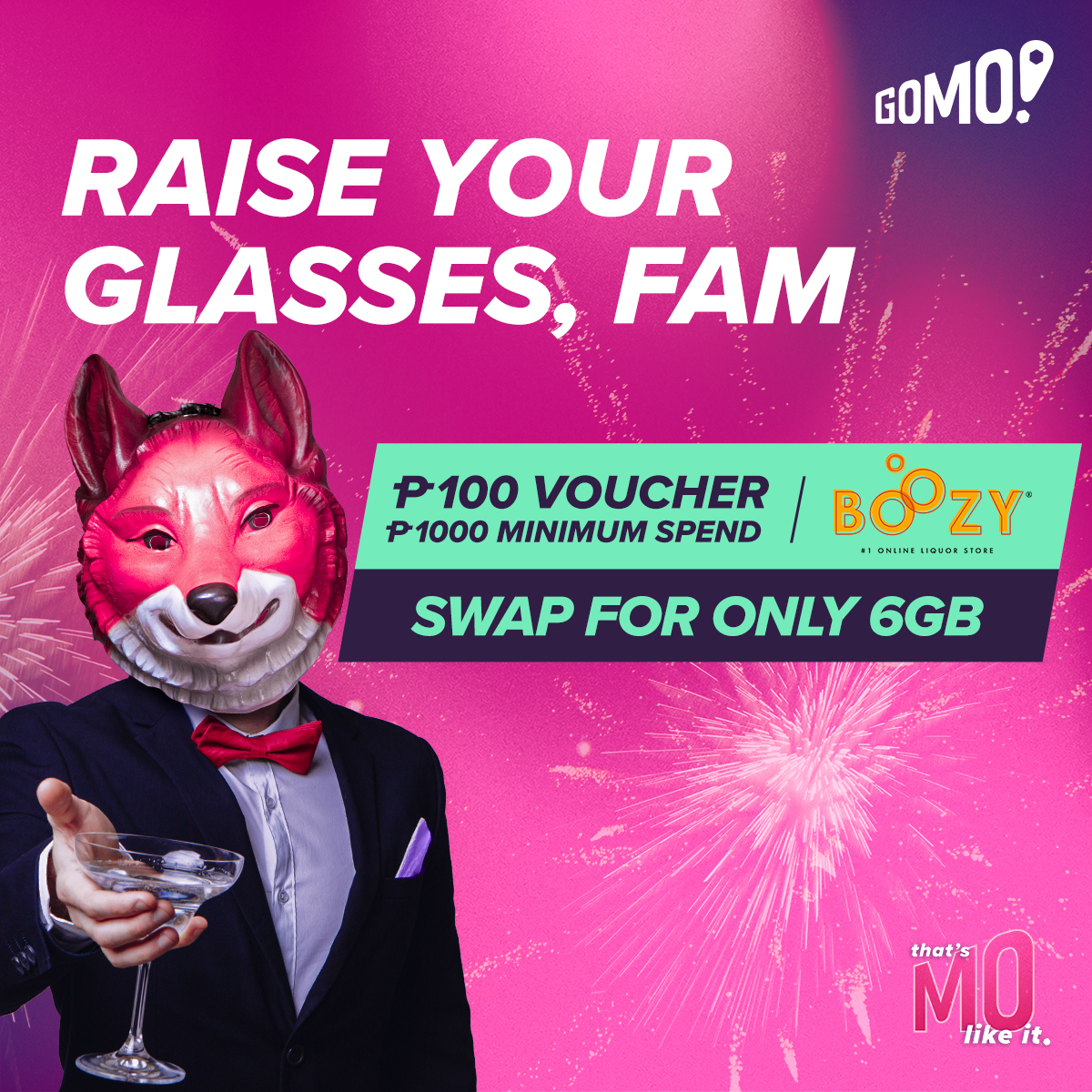 GOMO PH on Twitter: "Cheers to the weekend, fam! 🍻 Get a P100 voucher from Boozy with a minimum ...