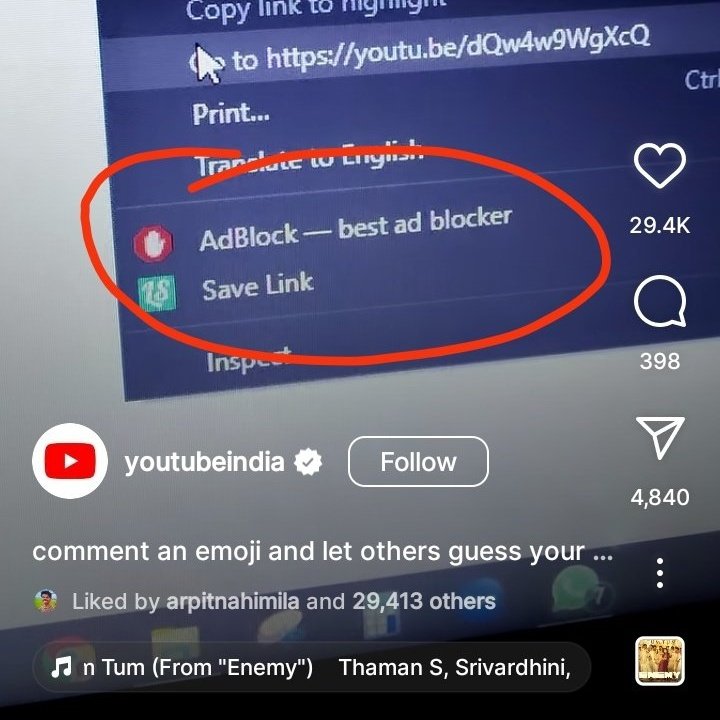 System Settings on Twitter: "remember that time a youtube employee got caught using an adblocker 💀"