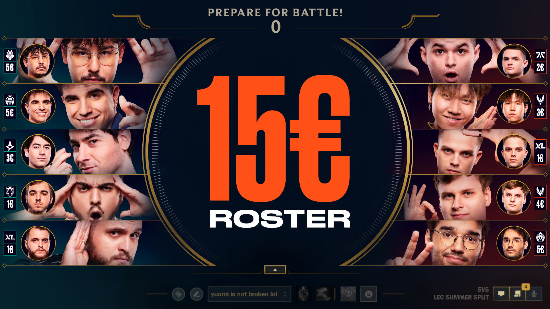 LEC on Twitter: ""@JankosLoL is one Euro?!" We asked the #LEC players to build a roster with a ...