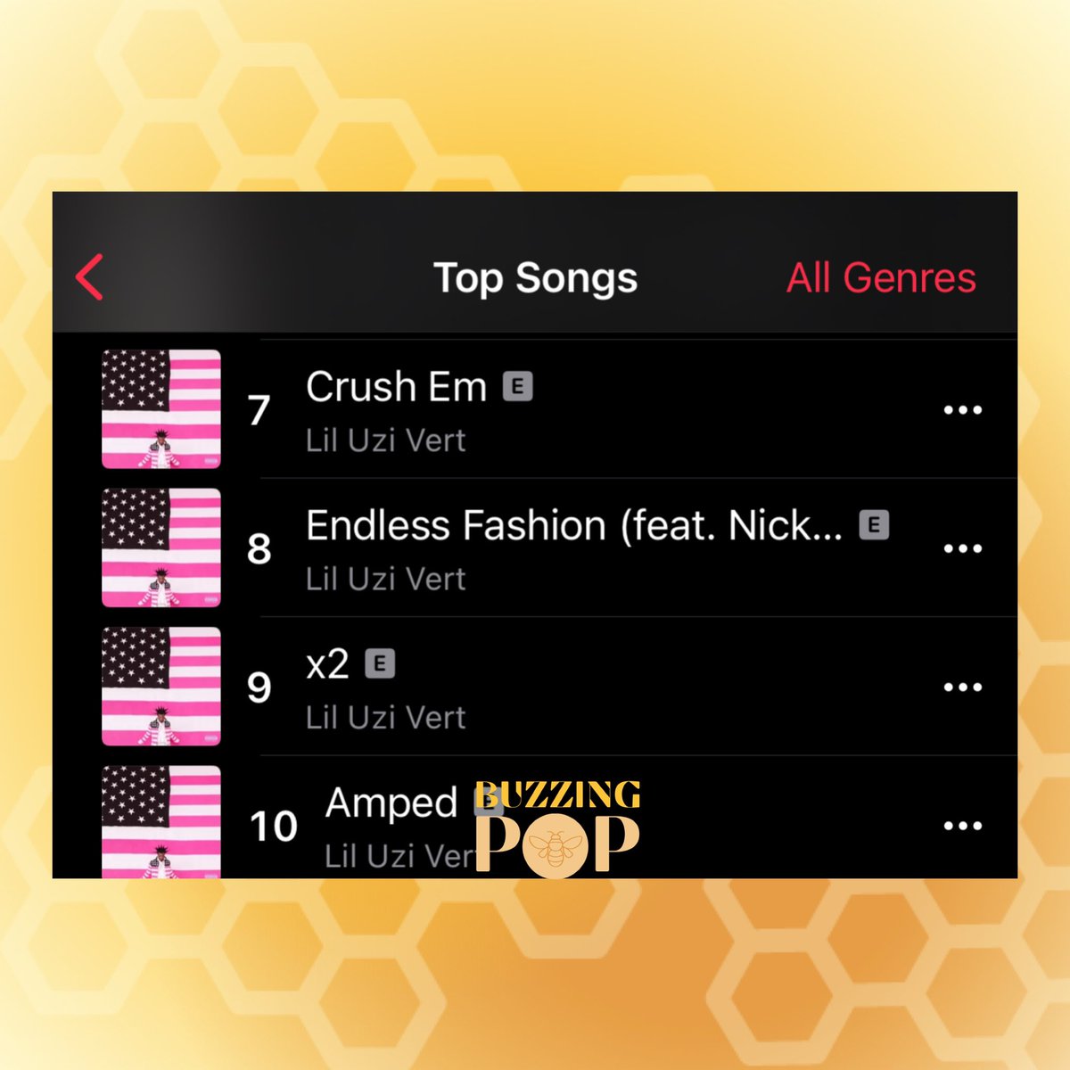 Buzzing Pop on Twitter: "“Endless Fashion” by Lil Uzi Vert ft. Nicki Minaj enters the top 10 on ...