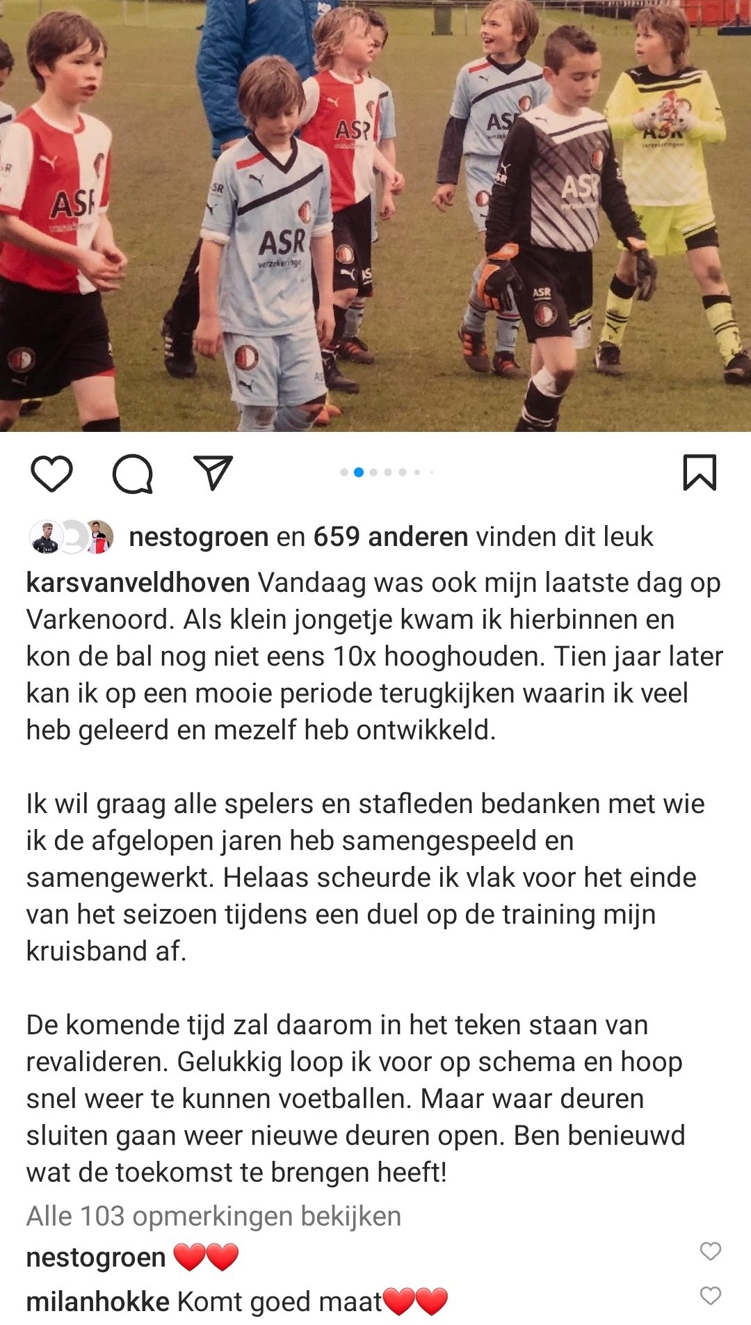 Feyenoord Youth Watcher on Twitter: "Kars van Veldhoven neemt na 10 jaar afscheid van Feyenoord ...