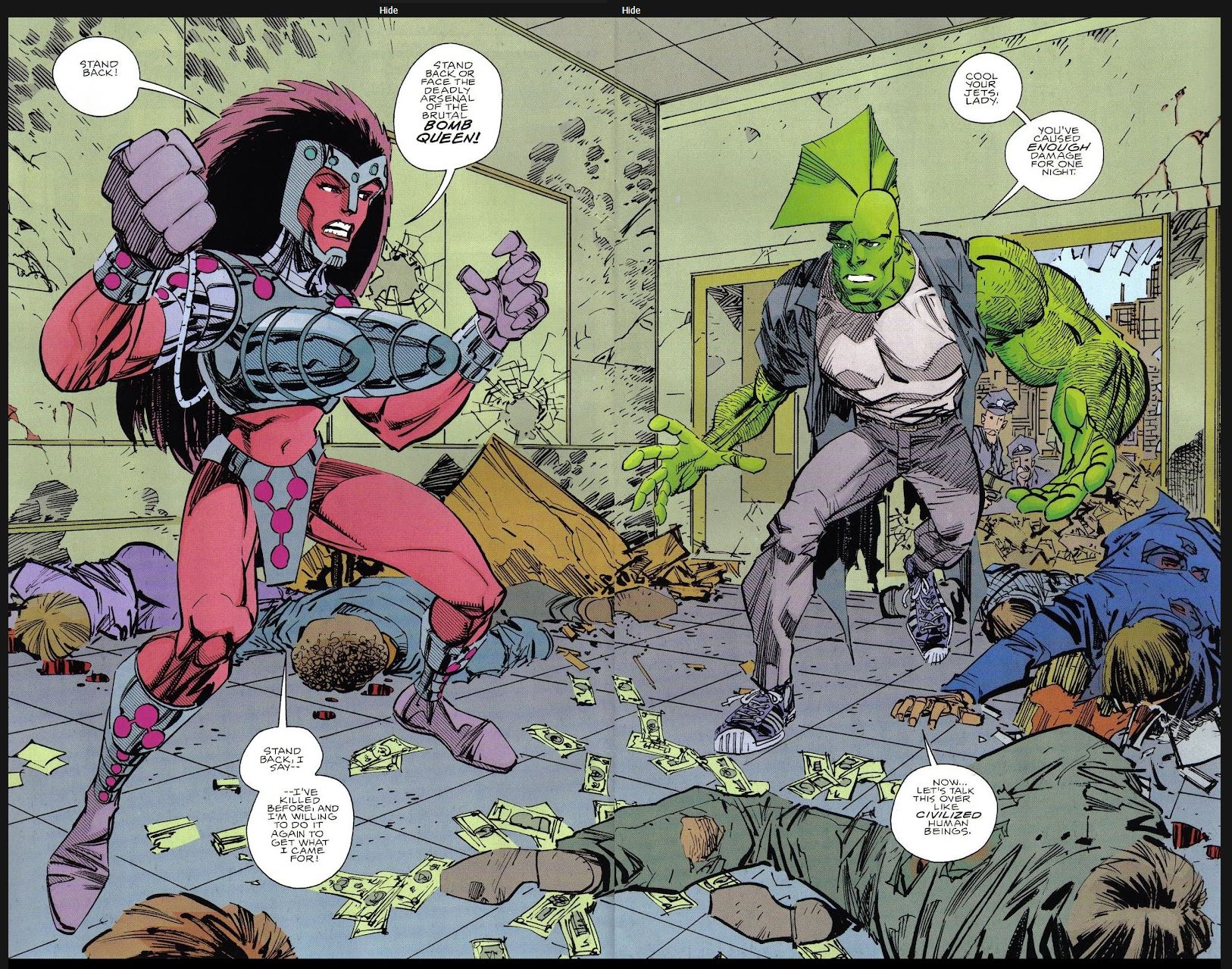 Jonpa (COMMISSIONS OPEN AUGUST 5) on Twitter: "Later, (As Bomb Queen) she confronted Savage ...