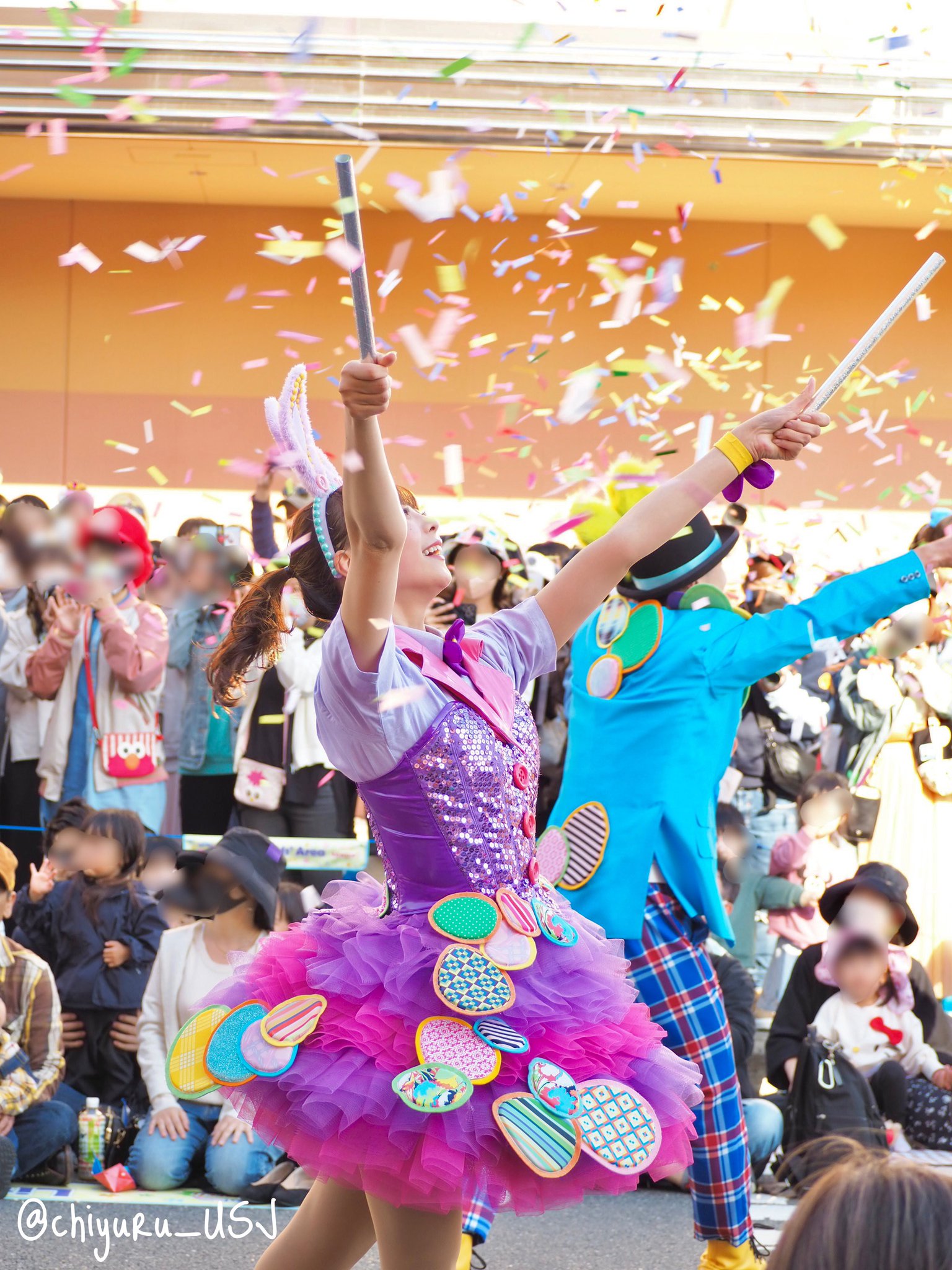 🍋ﾁﾕﾙﾁｬﾝ_USJ🍋 on Twitter: "ゴー！ ゴー！ イースター・マーチ🐰🪺 💜ゆうちゃん(ビスケットちゃん)💜 🎉\\\\ ぶわッッッ ////🎉 #USJファン ...