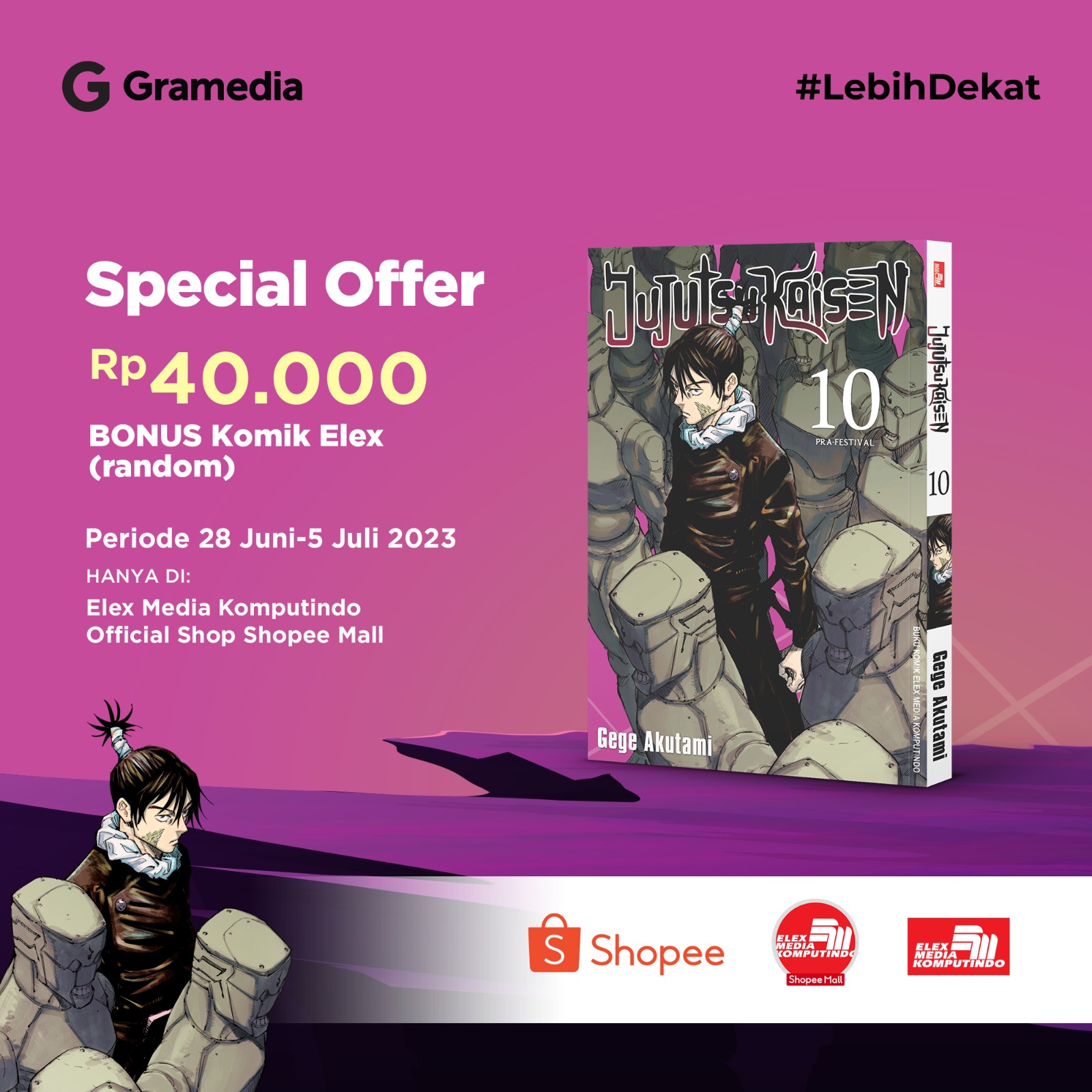 Elex Media Komputindo on Twitter: "Kini kamu sudah bisa memesan komik Jujutsu Kaisen vol. 10 dan ...