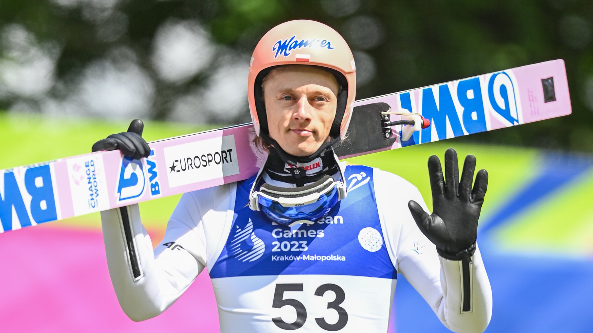 European Games 2023 on Twitter: "Dawid Kubacki 🇵🇱 with gold medal 🥇 of the European Games in ski ...