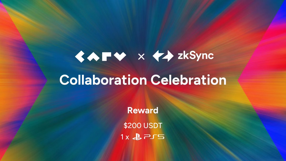 CARV on Twitter: "⚡ @zksync x @carv_official Collaboration Celebration 48h flash giveaway⚡ Mint ...