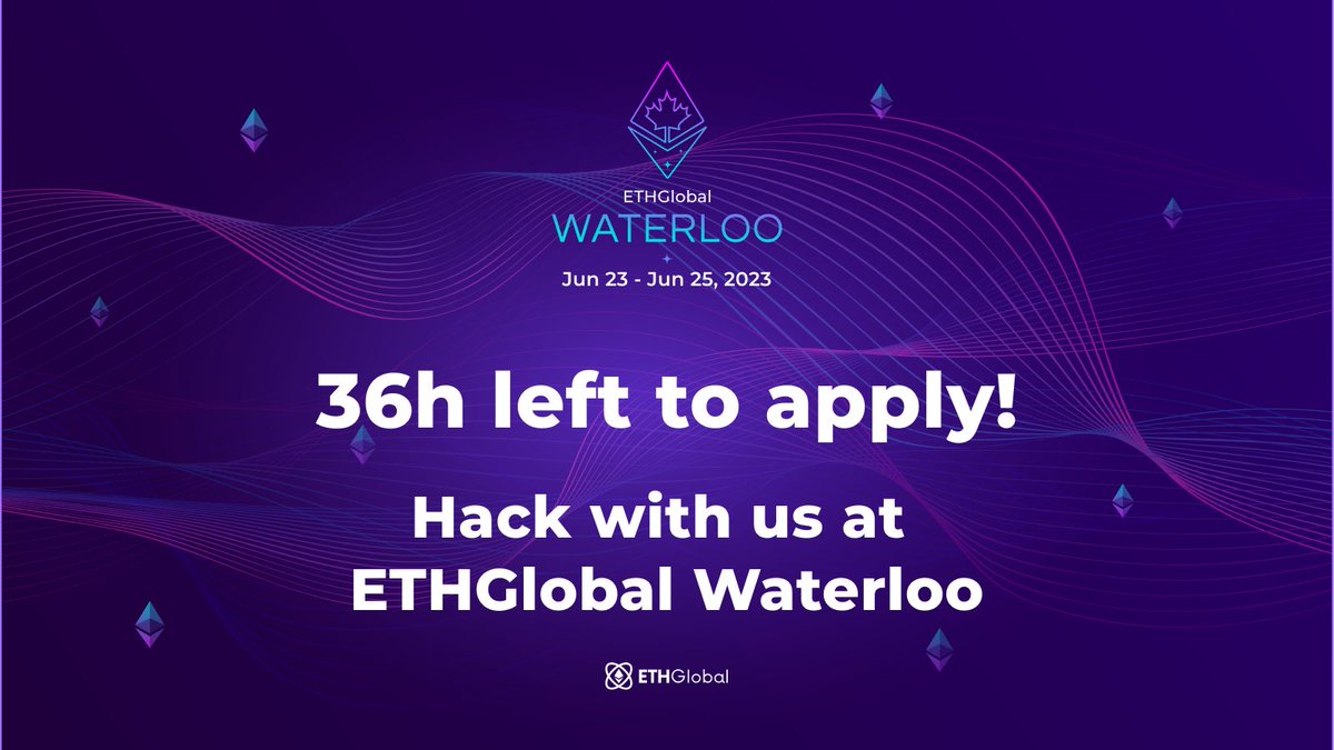 ETHGlobal on Twitter: "💻 Hackers! ⏰ Just under 36 hours left to apply to save your spot at ...