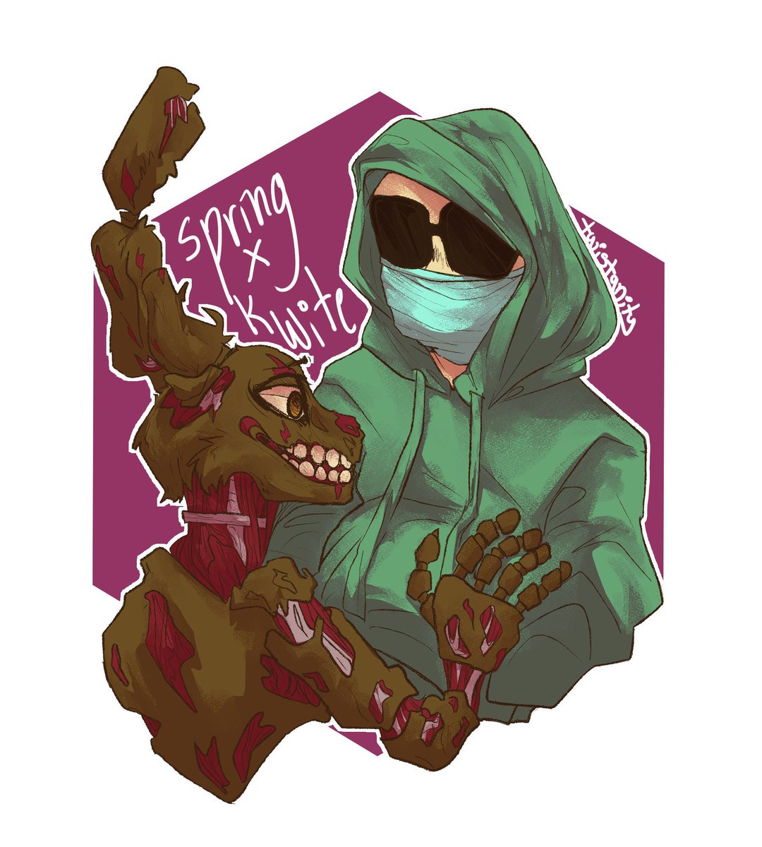 ⚠️⇱ ꓅ꅐꂑꌚ꓅ꋫꁹꂑ꓅ꐟ ⇲⚠️ On Twitter My Kwite Fanart 💀💀 1k