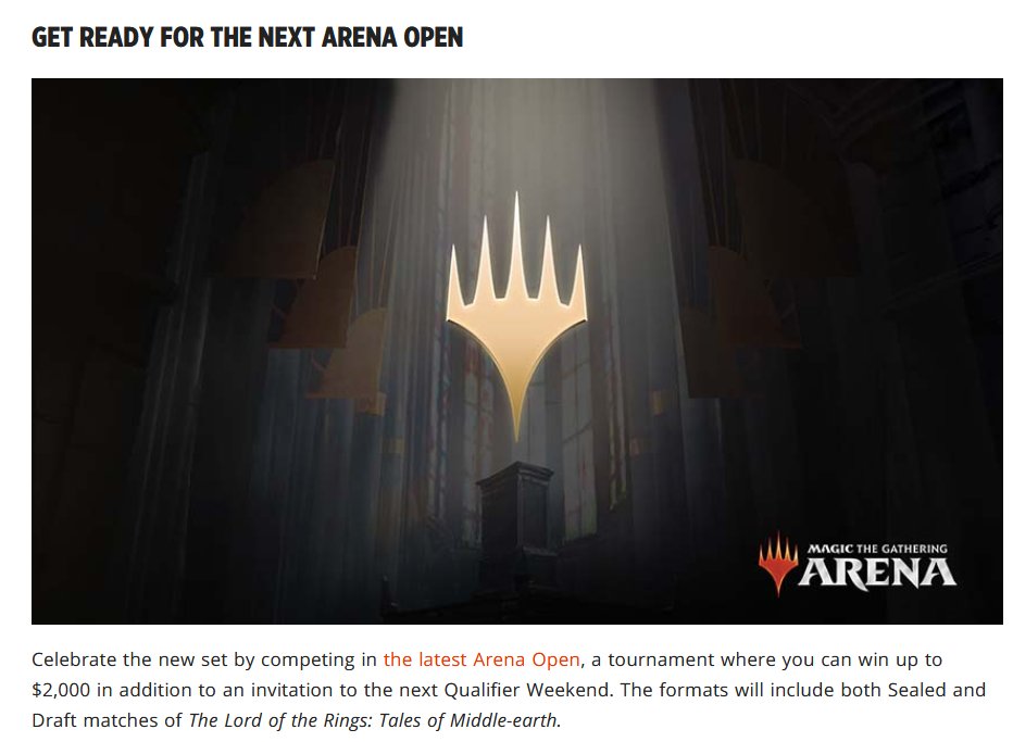 Robert Taylor🔥 on Twitter: "MTG Arena Announcements for June 19 #mtg #mtgArena #MTGxLOTR https ...