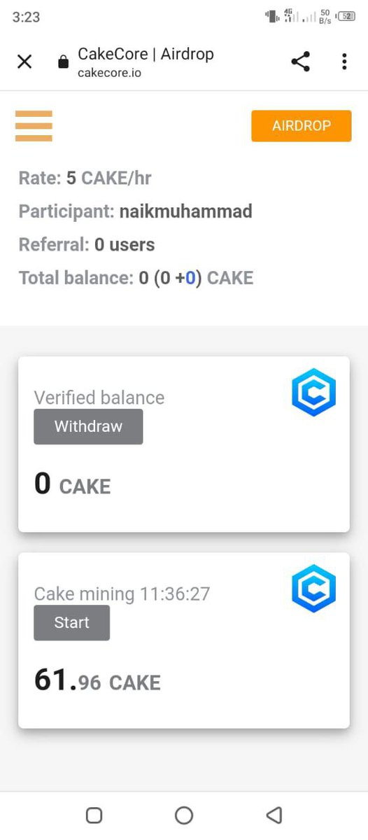 Sidra Bank News on Twitter: "Join CakeCORE Free Airdrop! Lagit 💯 3 Months Mining Only ️ Free ...