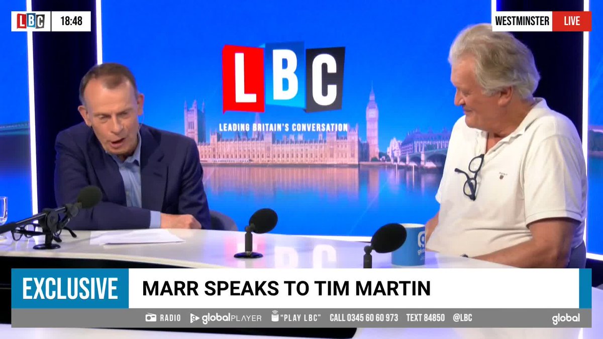 LBC on Twitter: "'I think for humanity to survive we need democracy.' Wetherspoons CEO Tim ...