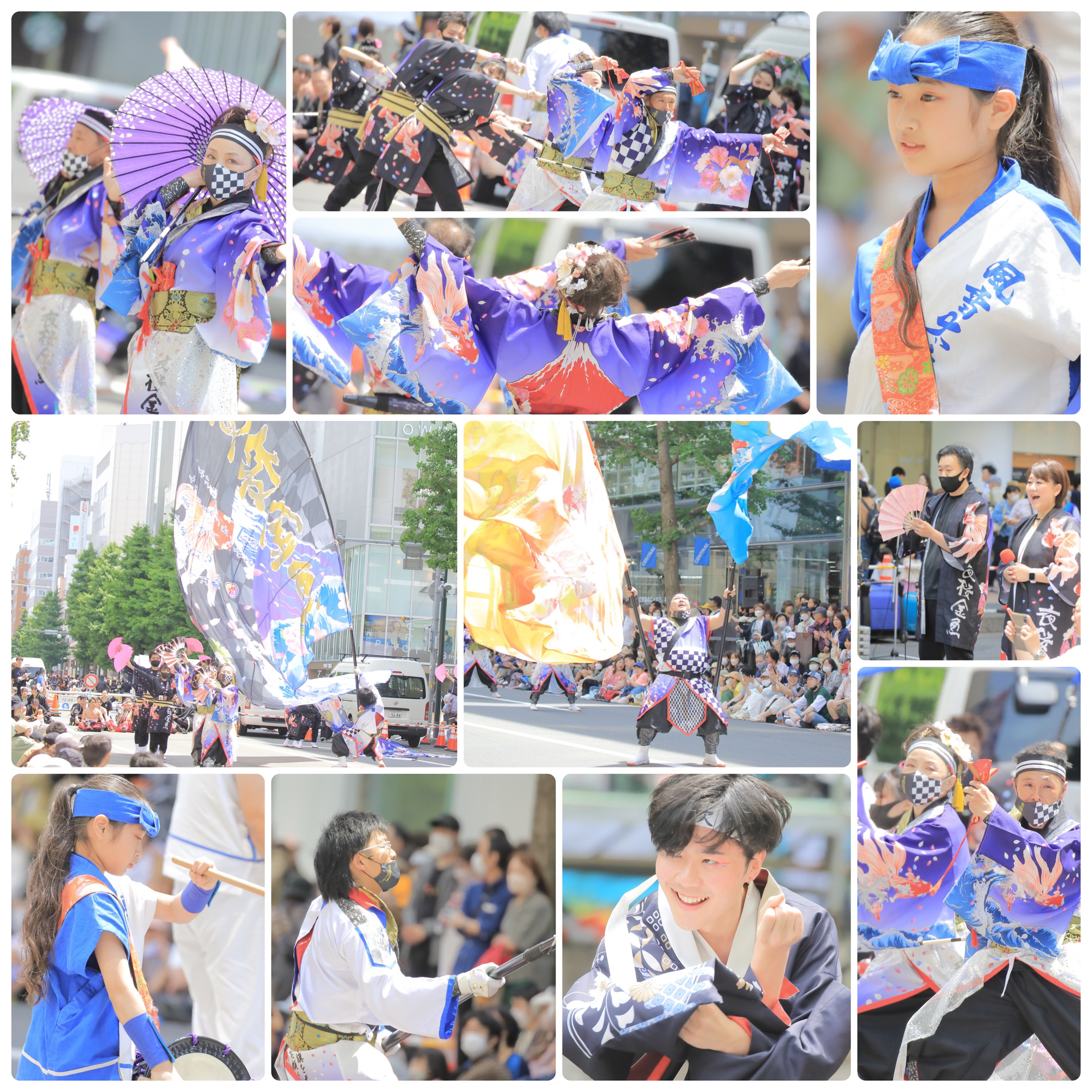 Kaoru on Twitter: "第32回YOSAKOIソーラン祭り 粋～IKI～北海学園大学 函館学生連合～息吹～ 夜桜金魚とまこまいJAPAN with 風雪太鼓 Crew鍵"ルーキー ...