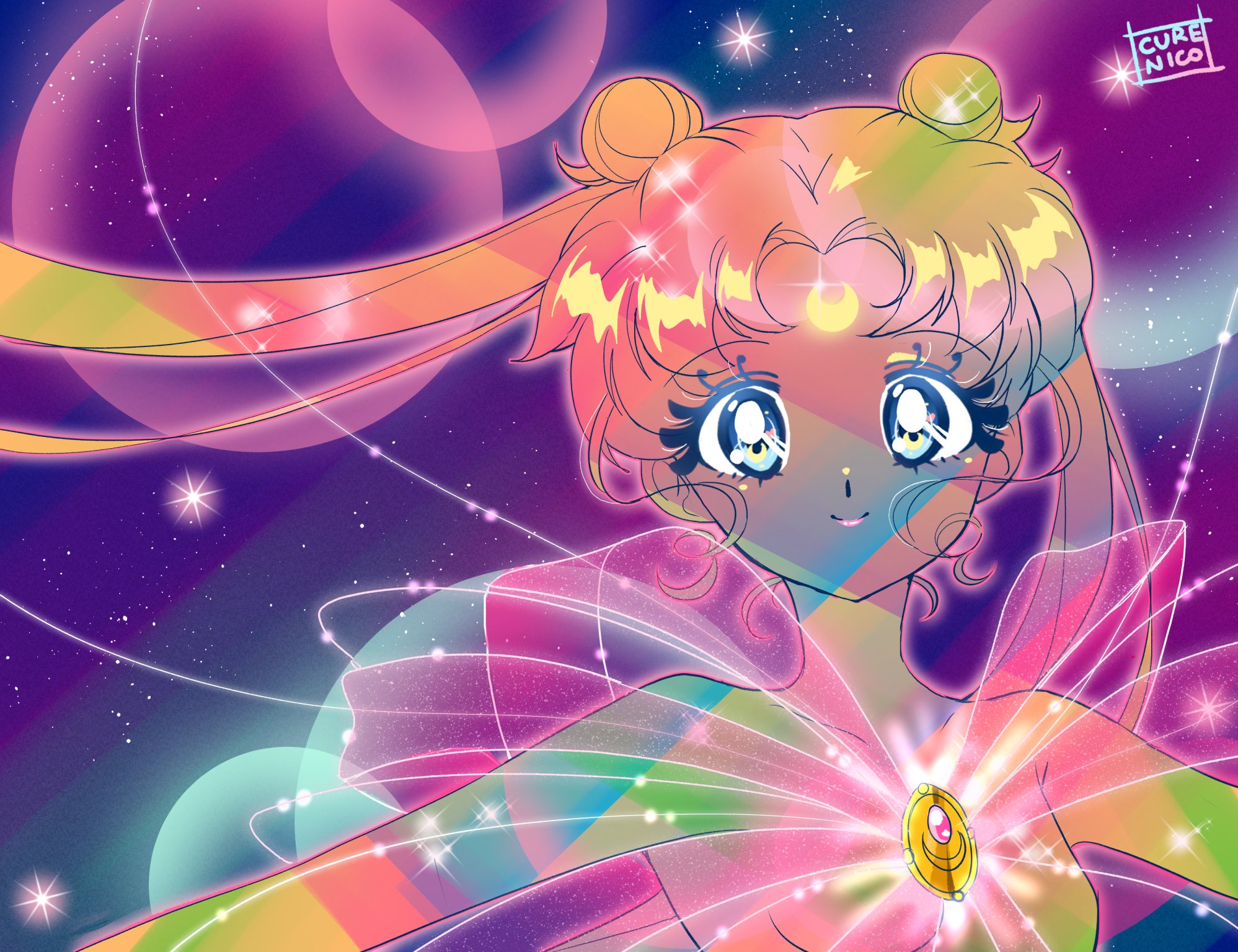 Cure Nico on Twitter: "The one with my Sailor Moon - Moon Prism Power Make-Up! art 💖🌙💖 https://t ...
