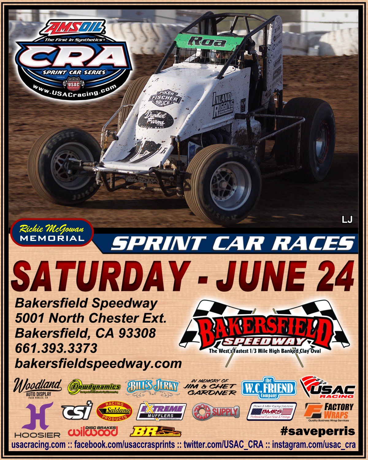 USAC/CRA Sprint Cars on Twitter: "This Saturday, June 24th, the AMSOIL USAC/CRA 410 Sprint Cars ...