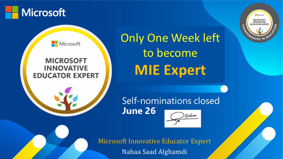 Nahaa Alghamdi | نحاء الغامدي on Twitter: "Do you use #MicrosoftEDU tools effectively? Apply to ...