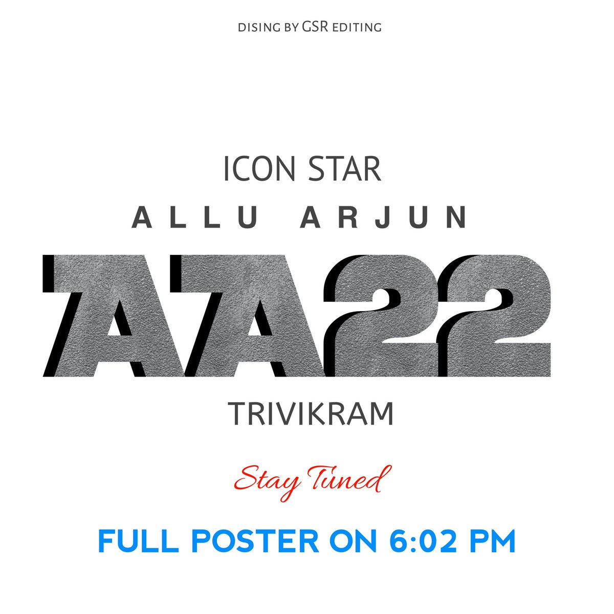 Reddy 😎🔥 #AA22 Fan Made Poster at 6:02PM⚡ Dising by @NorthAAfans ⚡💥 #AlluArjun𓃵 #Trivikram # ...