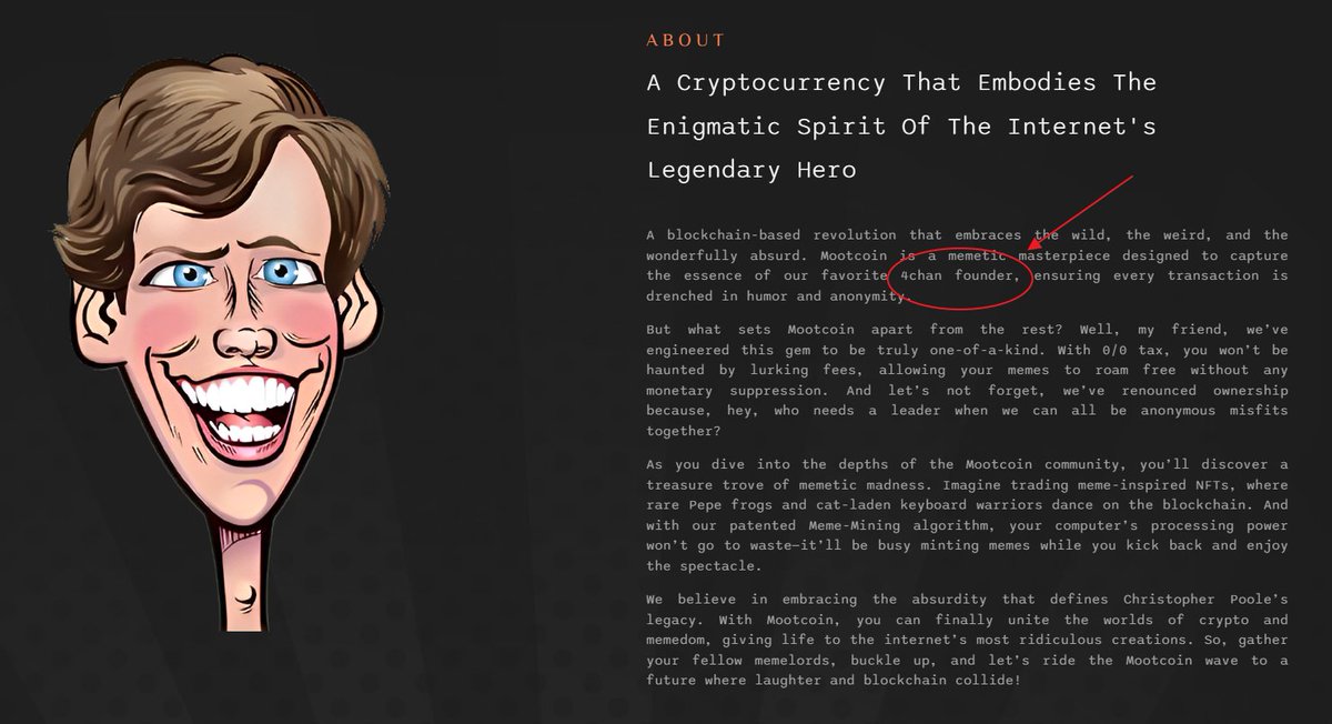 珠穆朗玛峰.eth | 猫咪社区 on Twitter: "踏空 $4CHAN #4CHAN 的，可以看看 $MOOT （Christopher Poole），底部正在起来，市值才几万 ...