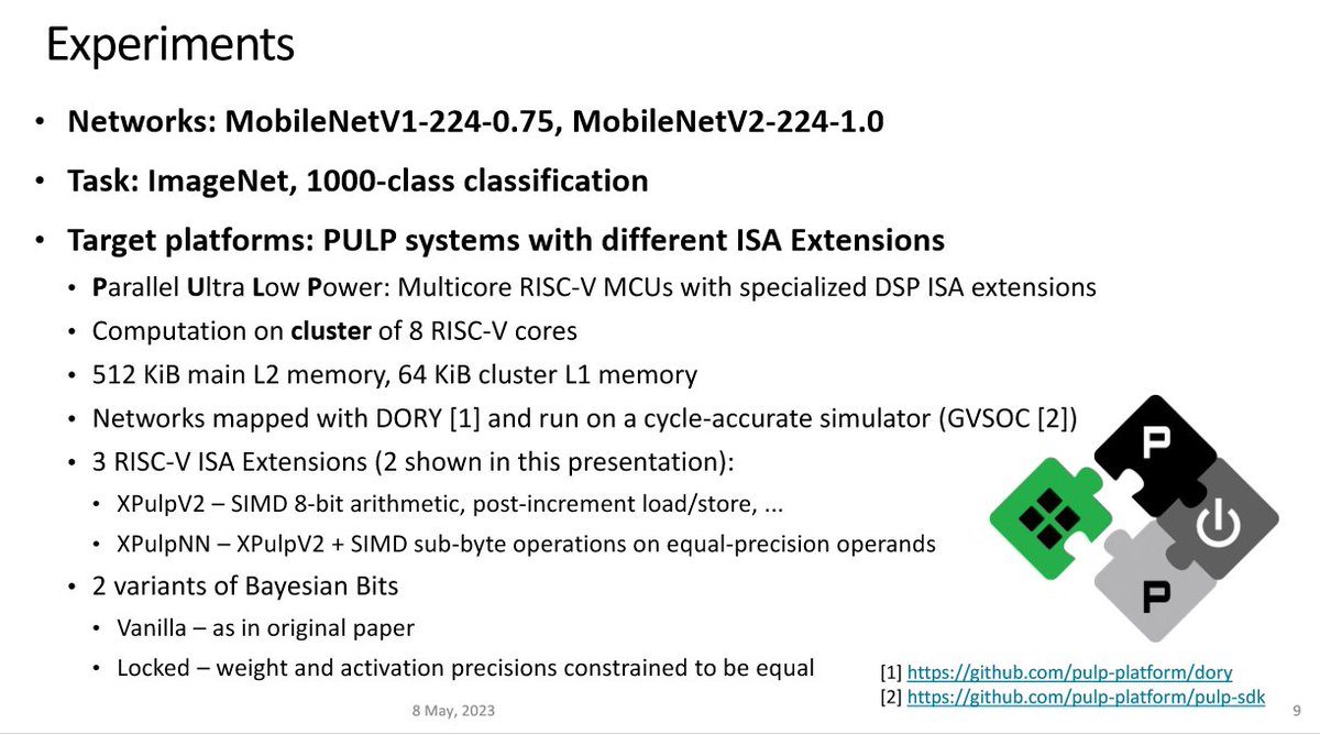 PULP Platform on Twitter: "The slides from Georg's presentation at AICAS2023 "Free Bits: Latency ...