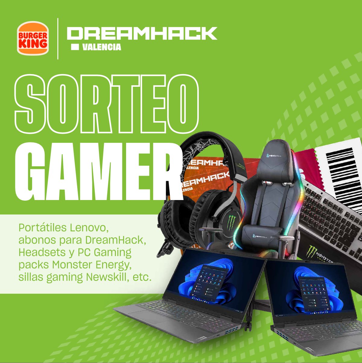 DreamHack Spain on Twitter: "🍽️ ¿Tienes hambre ya? Junto a @burgerking_es lanzamos el MENÚ ...