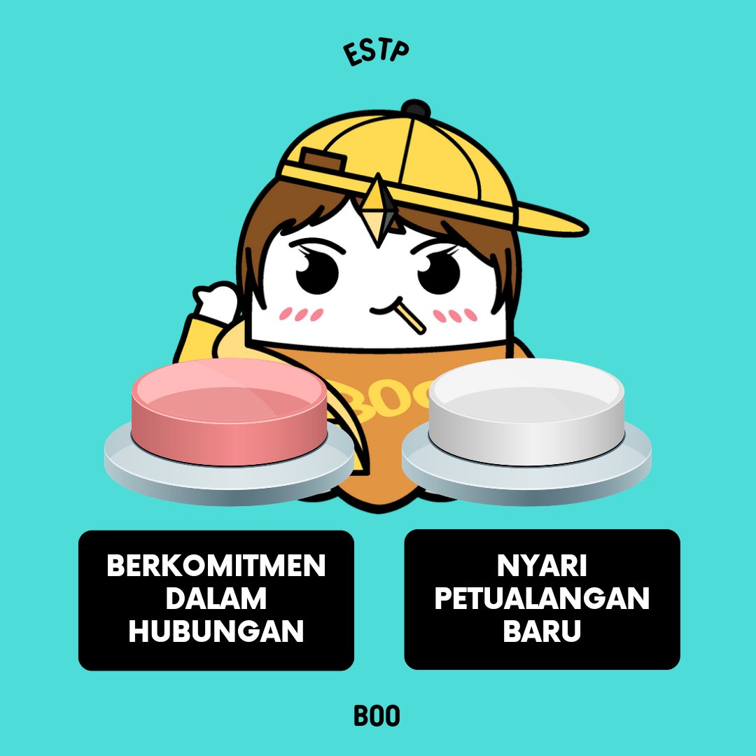 Boo Indonesia on Twitter: "Kamu tipe yang mana? 🤔 #ESTJ #ENTJ #ESTP #ESFP"