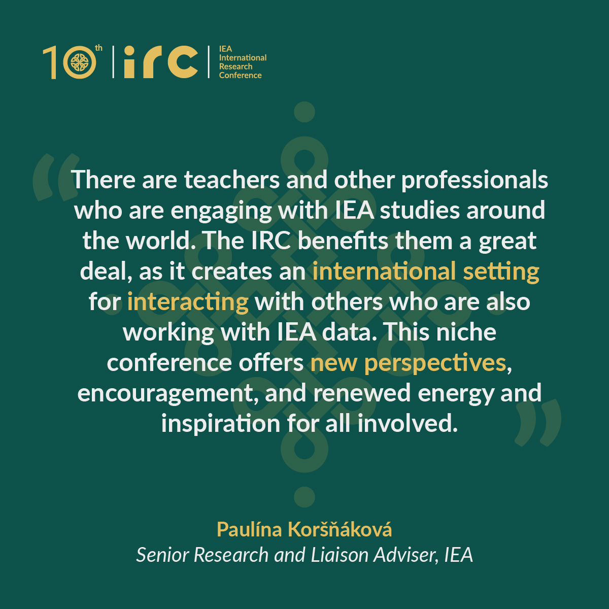 IEA - Education on Twitter: "The #10thIRC is just around the corner! @Paula_IEA reflects on the ...