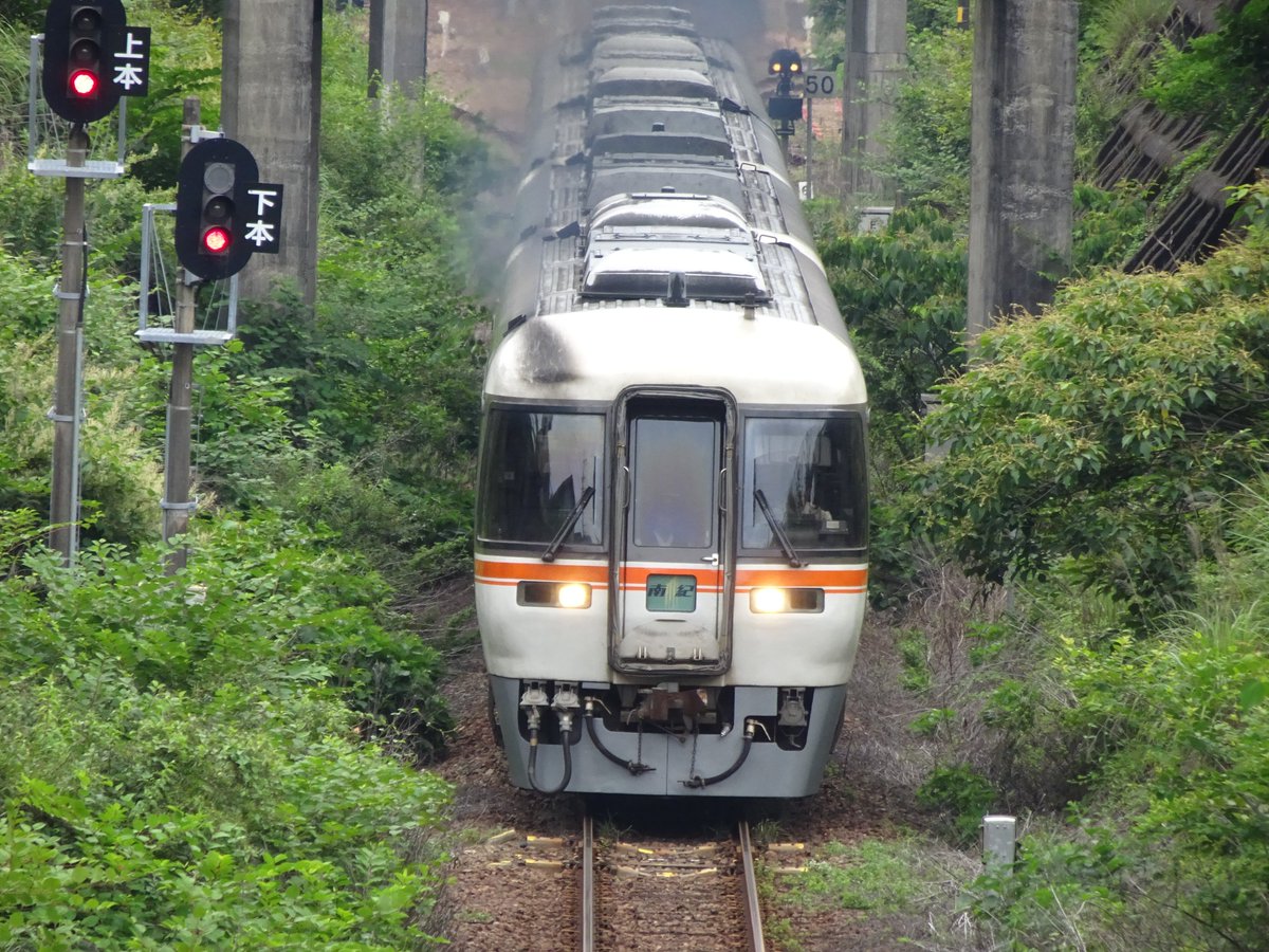 Ruby & Emmeline on Twitter: "2023/6/18 10:47 尾鷲10:46発 南紀1号 紀伊勝浦行 暇になったので近所の跨線橋で撮影。 #尾鷲市 #紀勢本線 ...