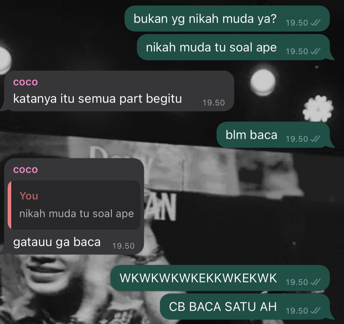 coco 🍣 on Twitter: "MAKSUD GUE CUMA BEGINI YAAA ANJIRTT LO🫵🏻🫵🏻"