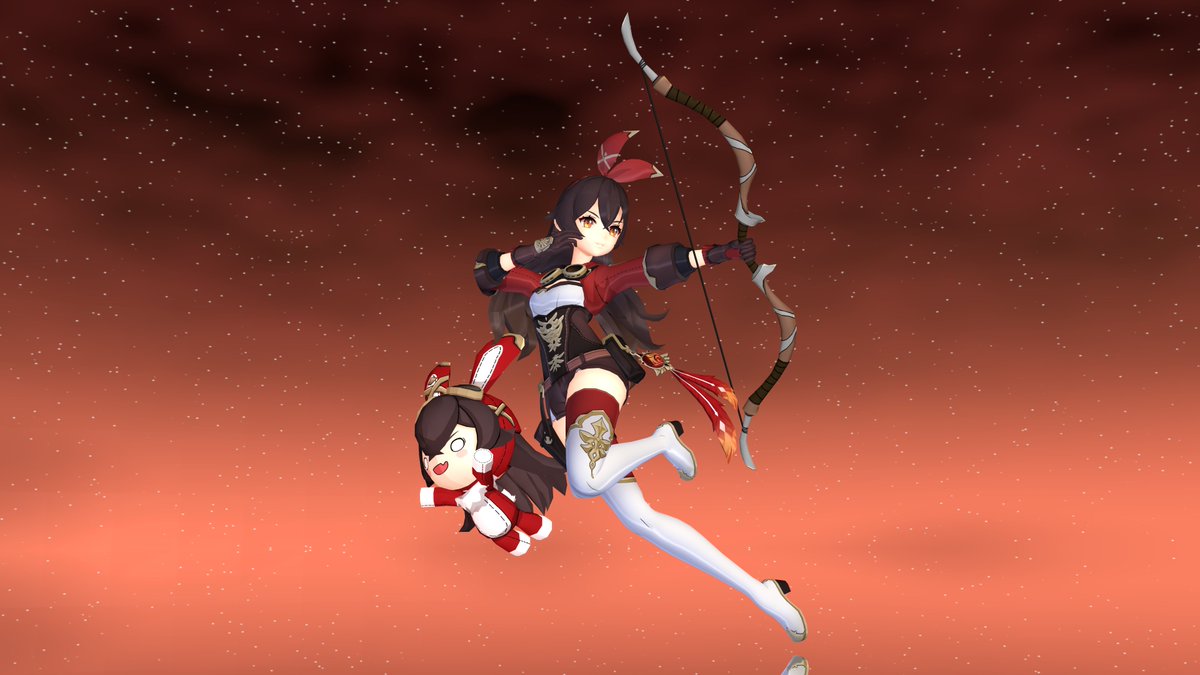 Satousugar On Twitter 原神立ち絵再現no1 原神mmd 原神mmd部 アンバー Mmd