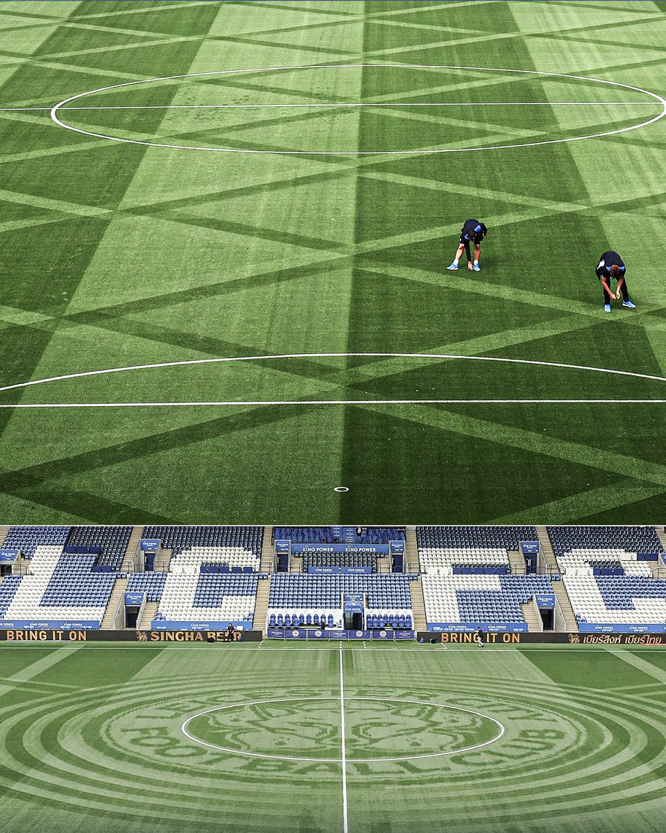 Never forget when the Premier League allowed elaborate pitch designs 🎨🤩 ...