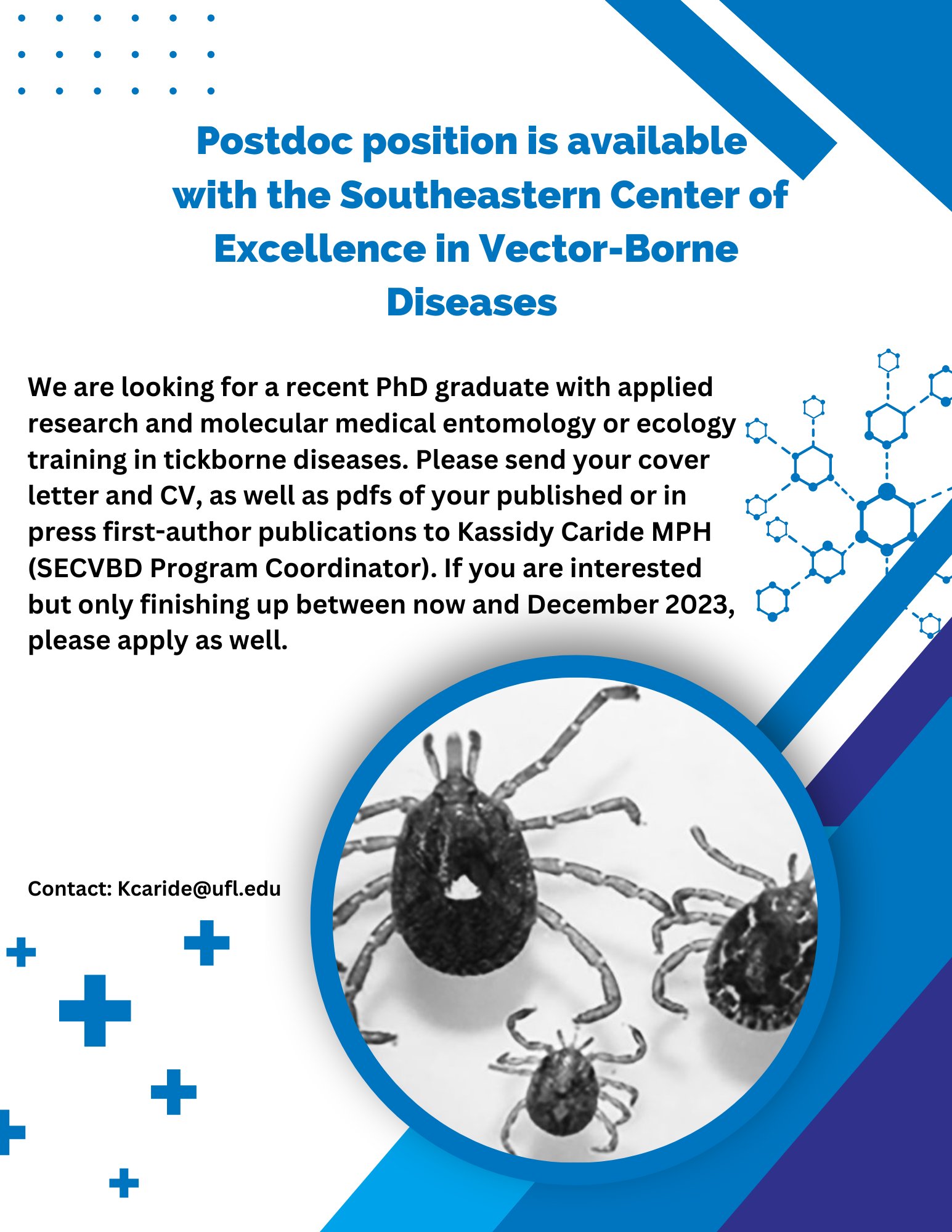 Southeastern Center of Excellence in VBD on Twitter: "A postdoc position is available with the ...