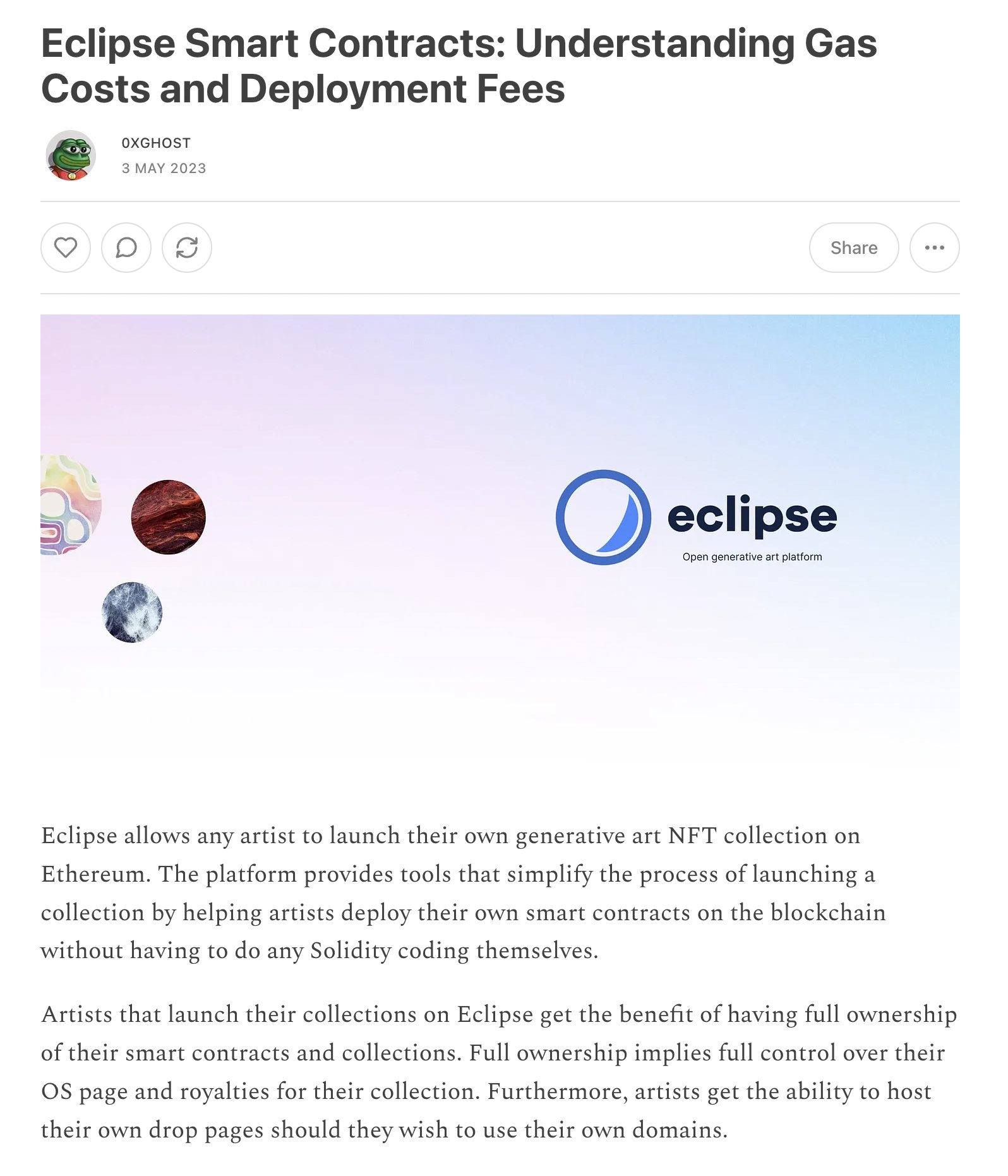 eclipse.art on Twitter: "Eclipse allows any artist to launch their own #generativeart #NFT ...