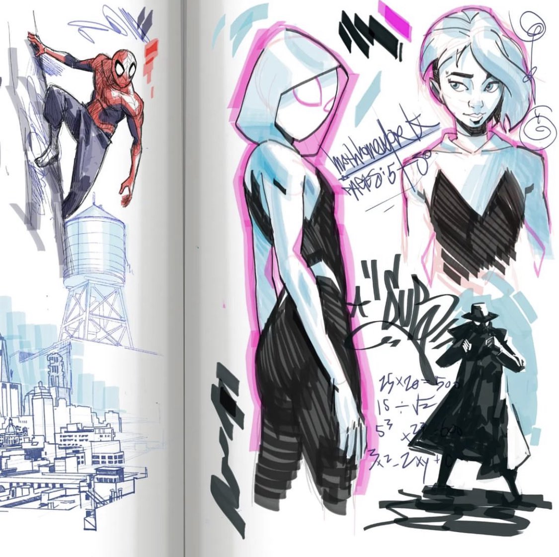 miles’s sketches about gwen