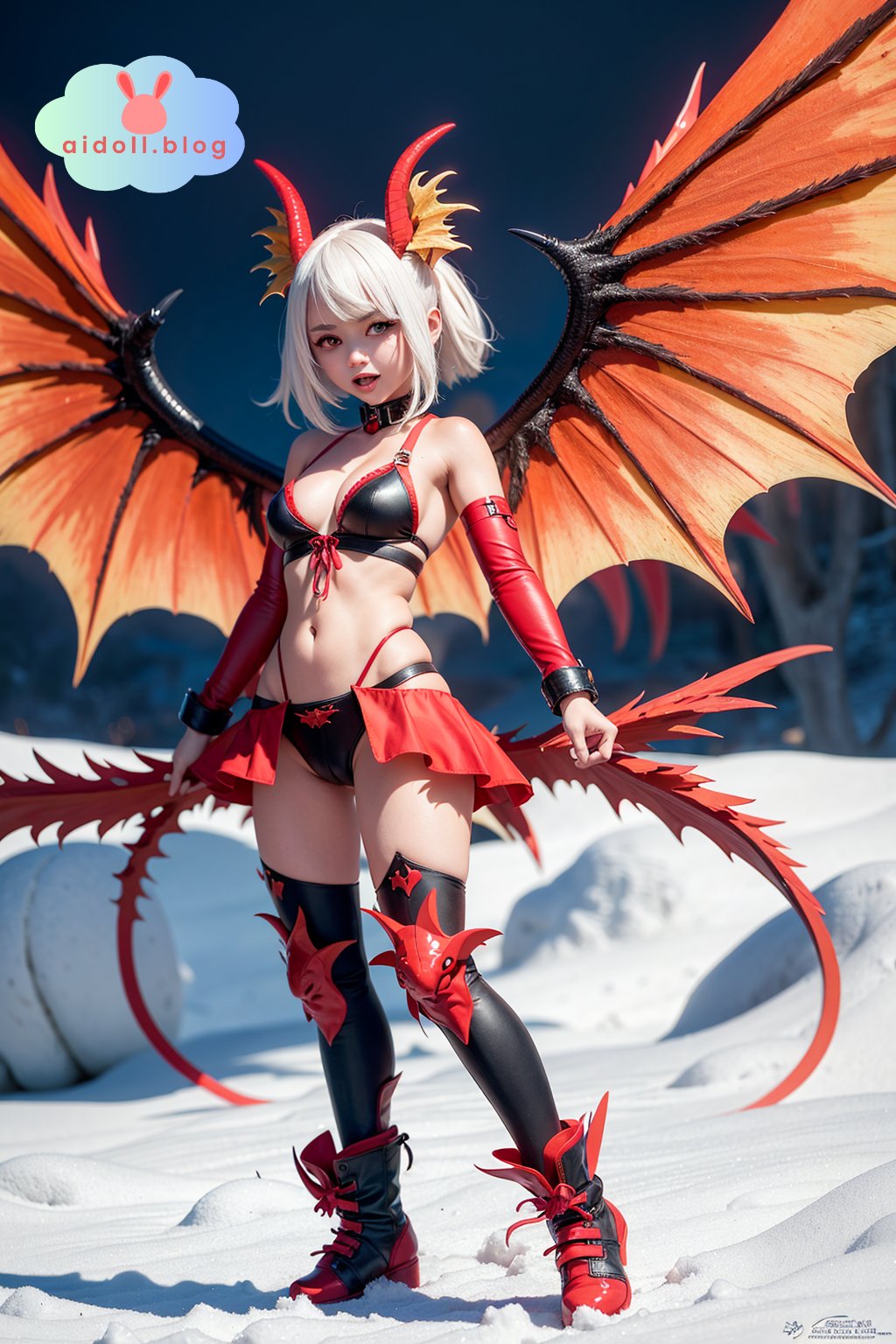 AI Doll on Twitter: "fire dragon girl! ファイヤードラゴンの女の子！ #AIgravue #AIphoto #AIgirl #dragongirl # ...